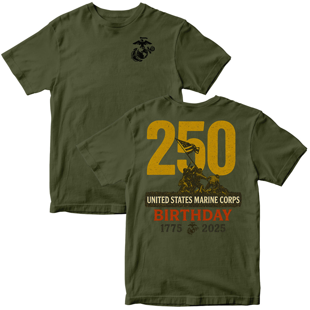 USMC TEE | Marines 250th Birthday T-Shirt | Marine Corps Gift Shop