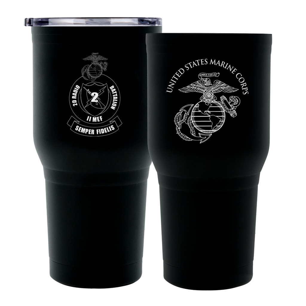 2D Radio Bn USMC Tumbler-Insulated Coffee Cup - Marine Corps Gifts