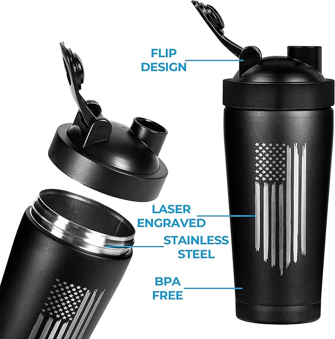 Flag - 24oz Shaker Bottle – Marine Corps Gift Shop