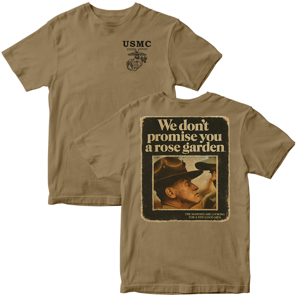 Marines Rose Garden Vintage Poster T-Shirt | Marine Corps Gift Shop