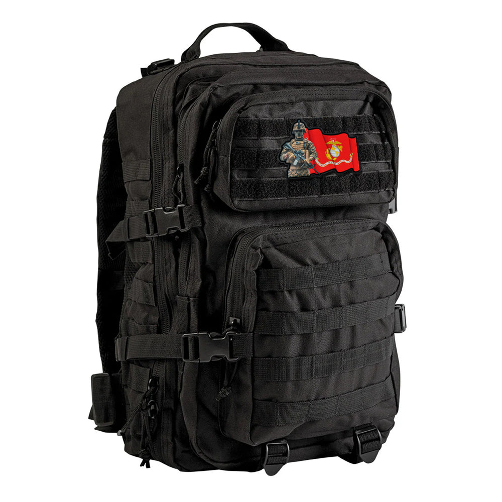 Marine Corps Flag Patch Hook & Loop Back | Tactical USMC Rubber Patch