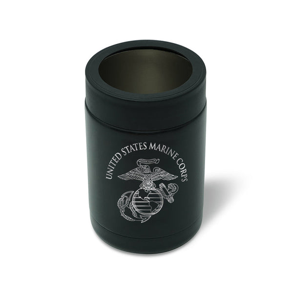 USMC Can Cooler - Insulated Stainless Steel Marine Corps Bottle Cooler