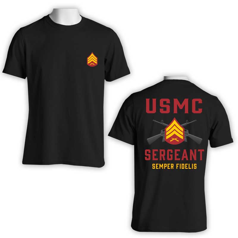 USMC Rank T-Shirt - All Marine Corps Rank Insignia Available