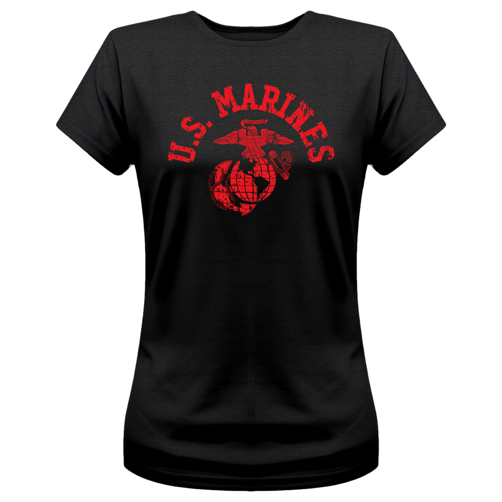 Marines Red PT EGA Women's Jersey T-shirt | Marine Corps Gift Shop